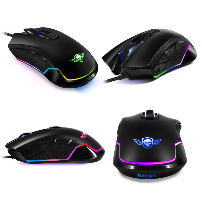 Souris Gamer Sans Fil SPIRIT OF GAMER ELITE-M20 – 4800 DPI, 6 Boutons ...